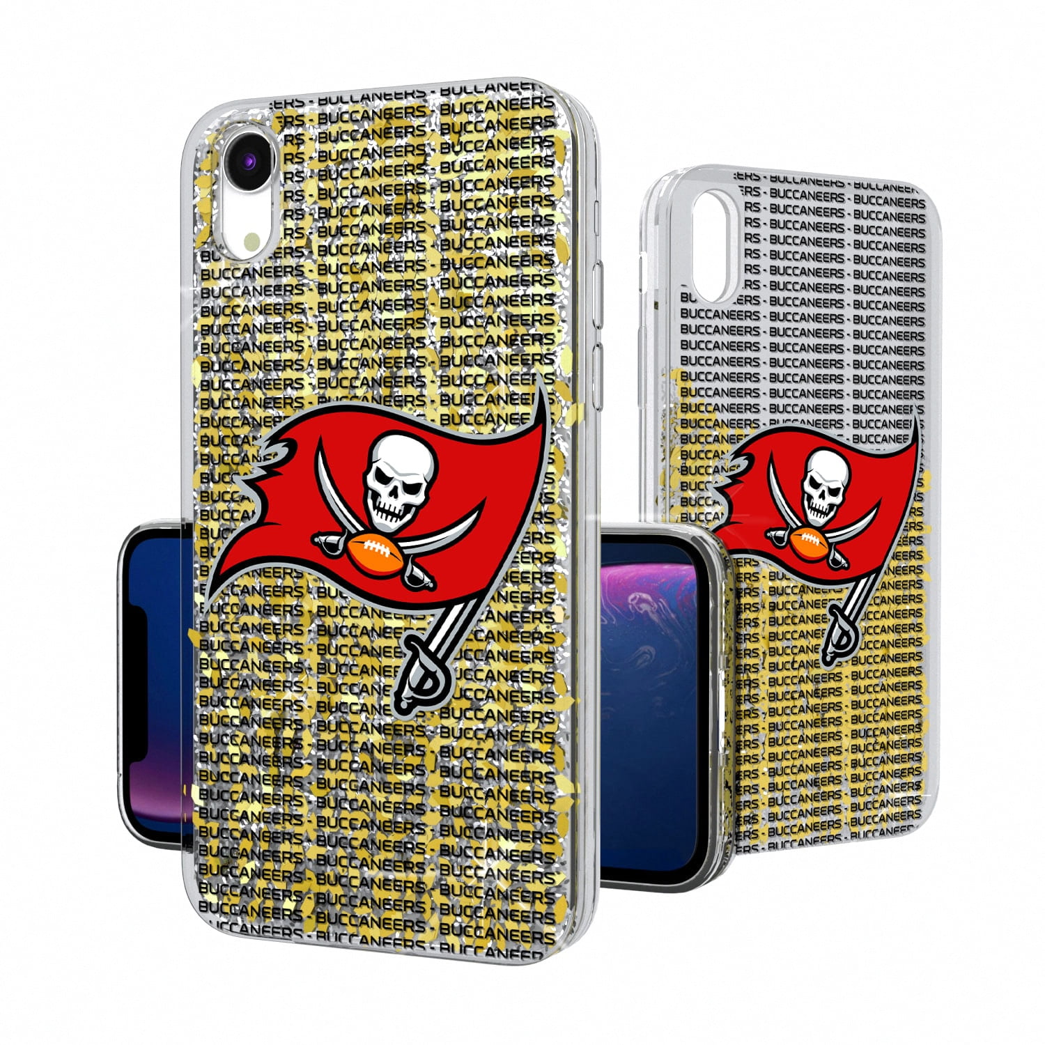 Tampa Bay Buccaneers iPhone Text Backdrop Design Glitter Case - Walmart.com