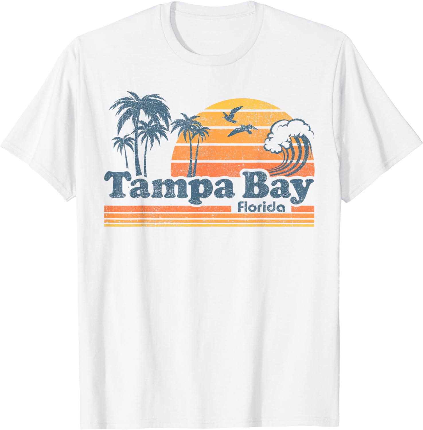 Tampa Bay Florida Beach Vintage Spring Break Vacation Retro T-Shirt ...