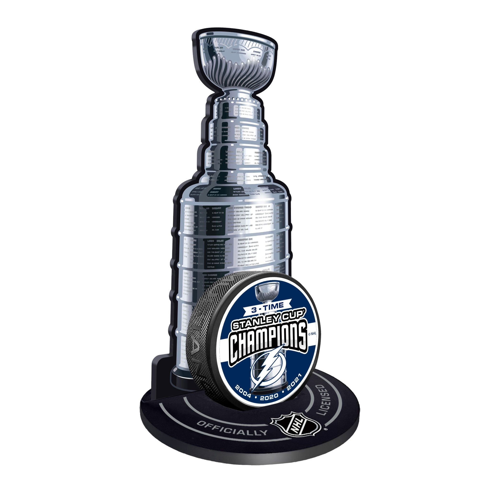 Tampa Bay Lightning Stanley Cup Trophy Stand with Championship Puck ...