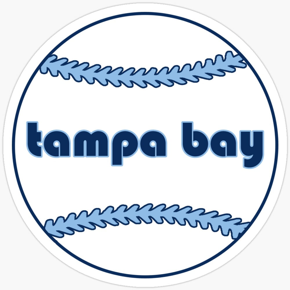 Tampa Bay Retro Throwback Baseball Sticker Phone Decal Water Bottle ...