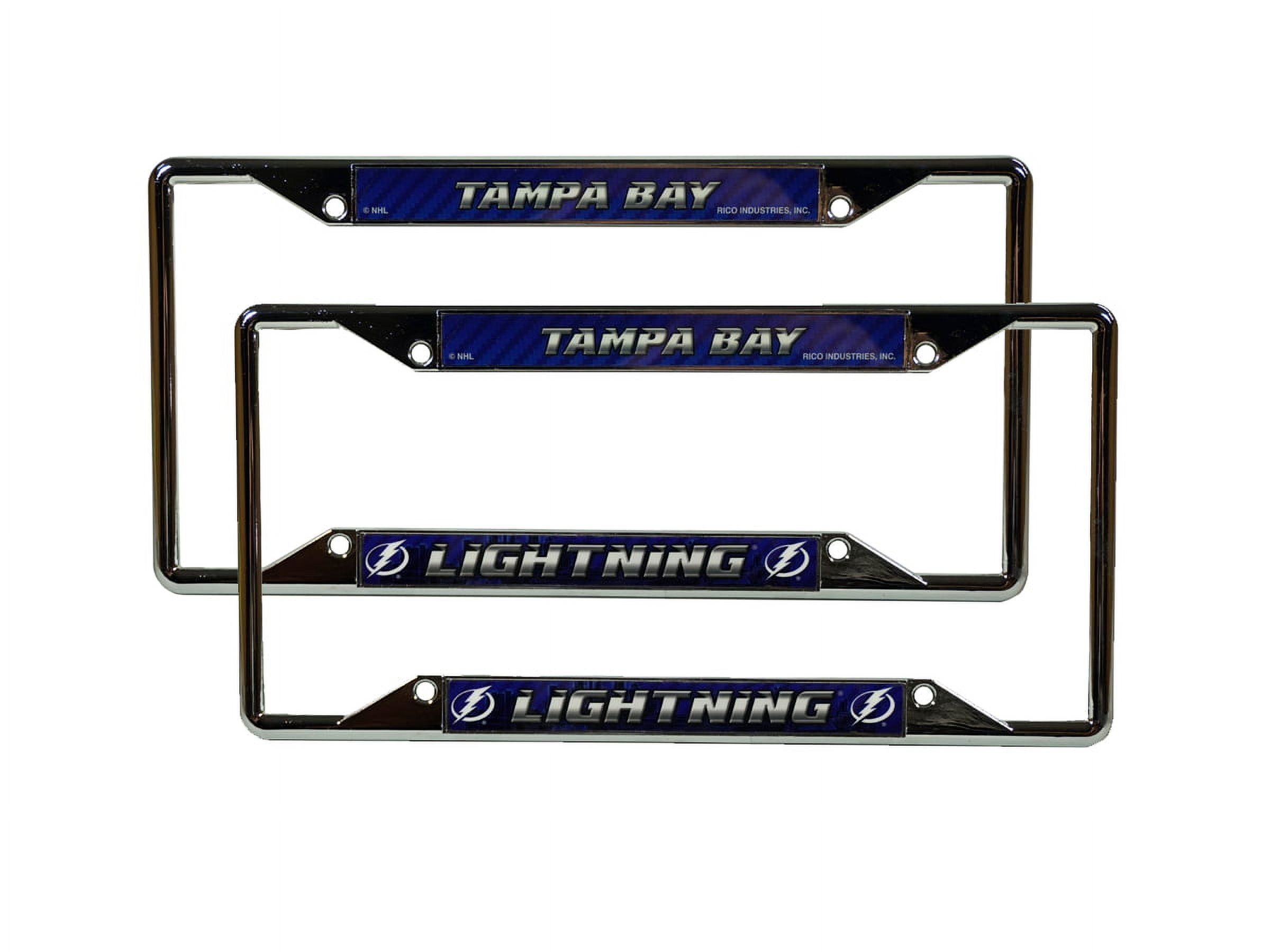 Tampa Bay Hockey Lightning Chrome EZ View License Plate Frame - Set of ...