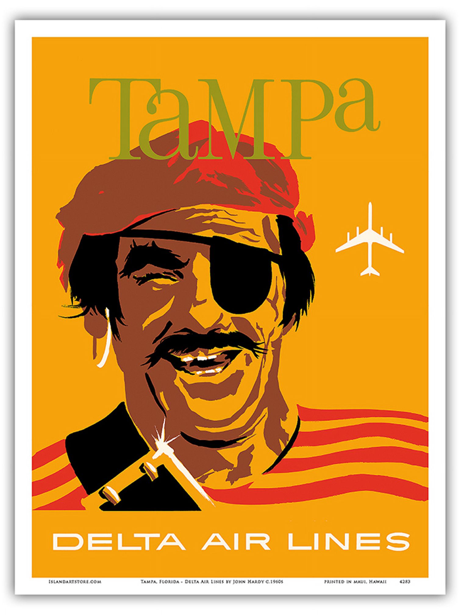 Tampa Florida - Delta Air Lines - Pirate Buccaneer - Vintage Airline ...