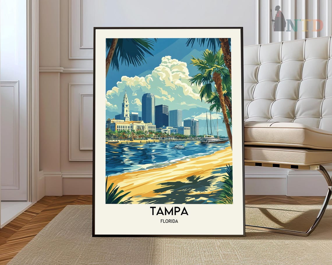 Tampa Print, Tampa Wall Art, Tampa Poster, Tampa Photo, Tampa Poster ...
