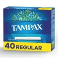 Tampax Tampons with Cardboard Applicator, Regular, Unscented, 40 Ct HSA ...