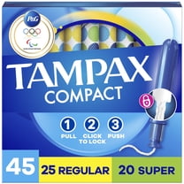 Tampax Compact Pearl Tampons Multipack, with LeakGuard Braid ...