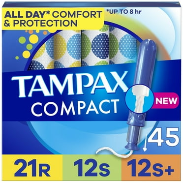 Tampax Compact Pearl Tampons Multipack, with LeakGuard Braid ...