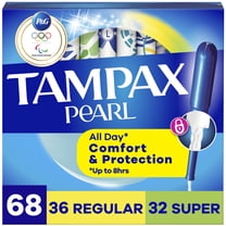 (2 pack) Tampax Pearl Tampons with LeakGuard Braid, Super Plus ...