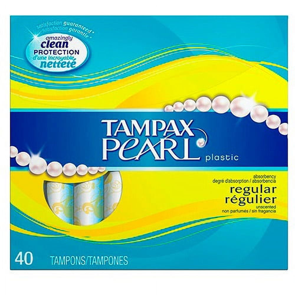 Tampax Pearl Unscented Regular 40ct HSA/FSA Eligible - Walmart.com