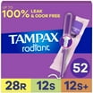 Tampax Radiant Tampons Trio Pack Light/Regular/Super Unscented (80 ...