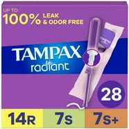 Tampax Radiant Tampons Trio Pack Light/Regular/Super Unscented (80 ...