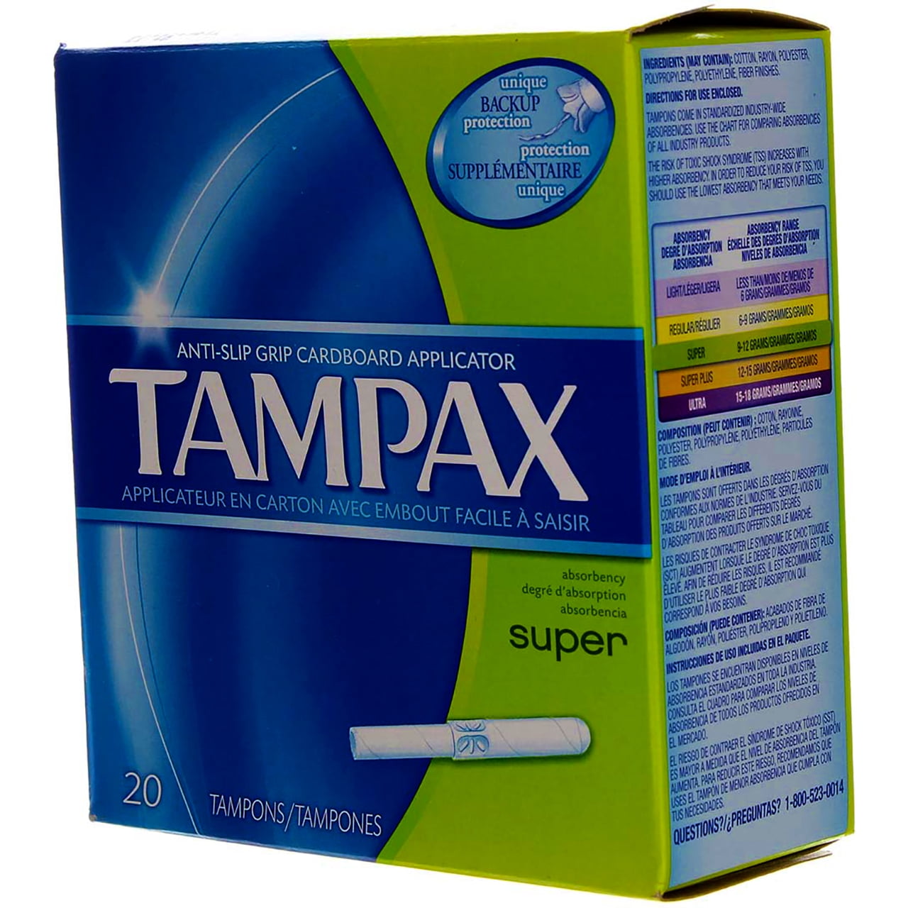 Tampax Tampons Super 20 Each (Pack of 3) - Walmart Business Supplies