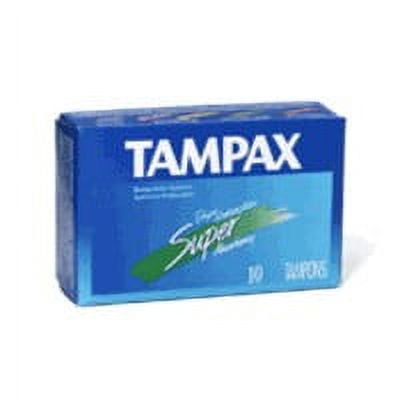 Tampax Tampons With Flushable Applicator, Super Absorbancy - 10 Each ...