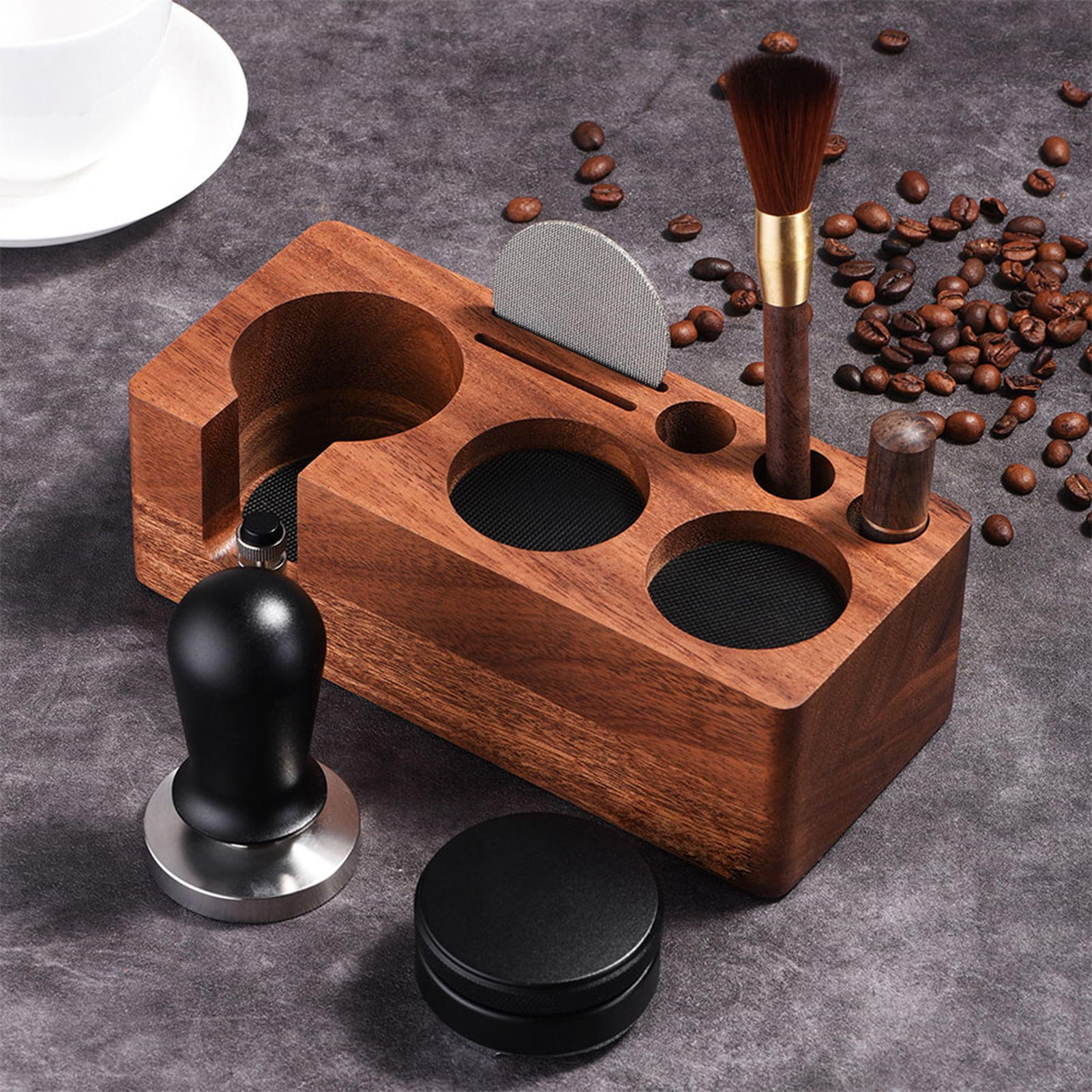 Tamper 6 Pack Accessories Kit Wooden Tamper Station Coffee Distributor ...