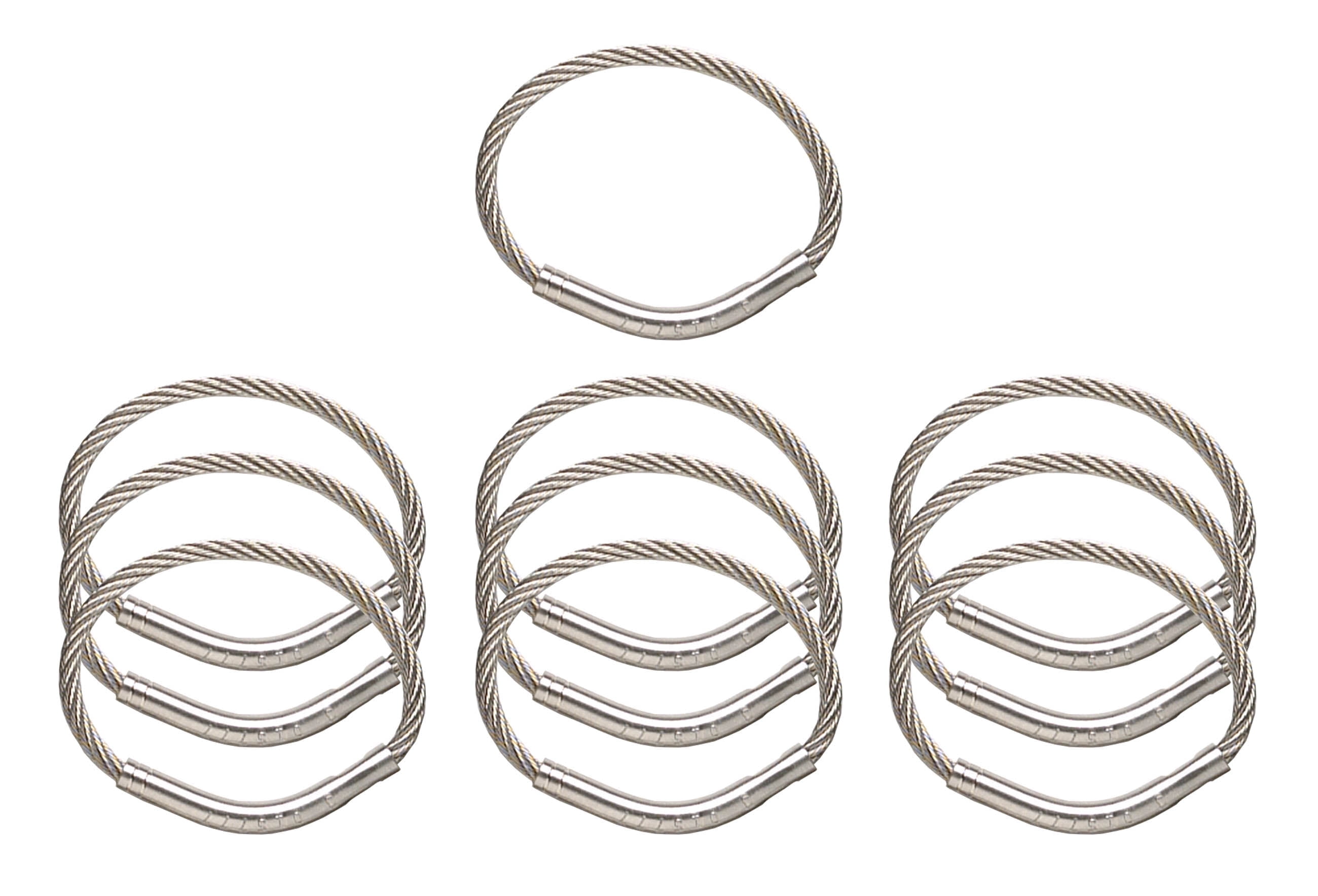 Tamper Proof Key Ring Flex 1" Dia. (3 cm) 10 Pack - Walmart.com