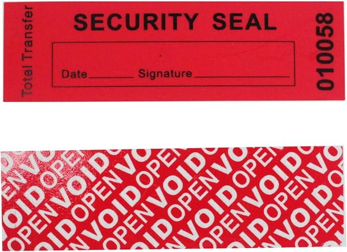 TamperSeals Group - 100pcs 100% Total Transfer Tamper Evident Security ...