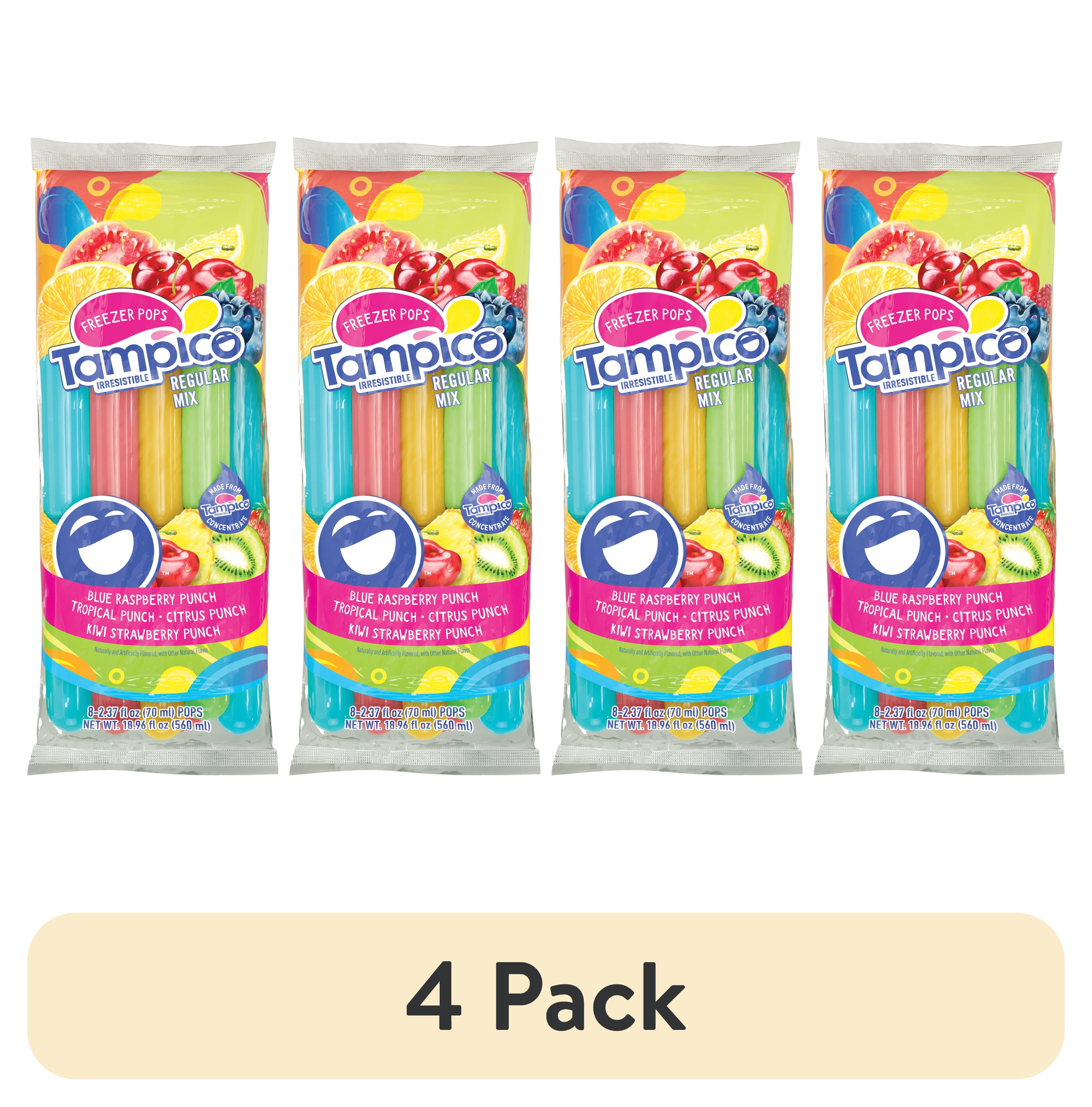 (4 pack) Tampico Freezer Pops, Citrus Punch, Tropical Punch, Blue ...