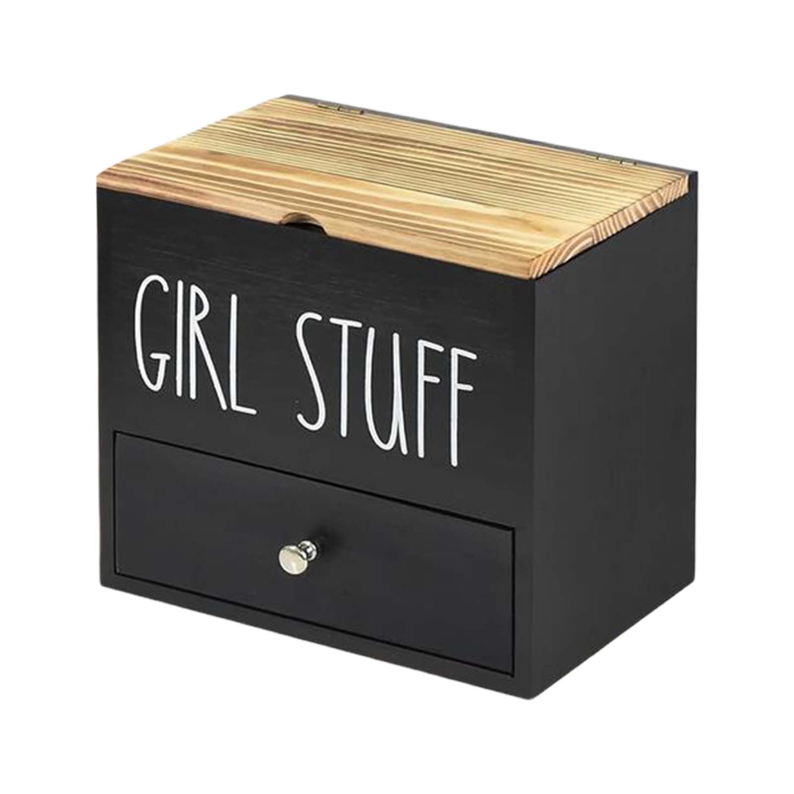 Tampon Holder for Bathroom Decor and Storage, Wood Feminine Product ...