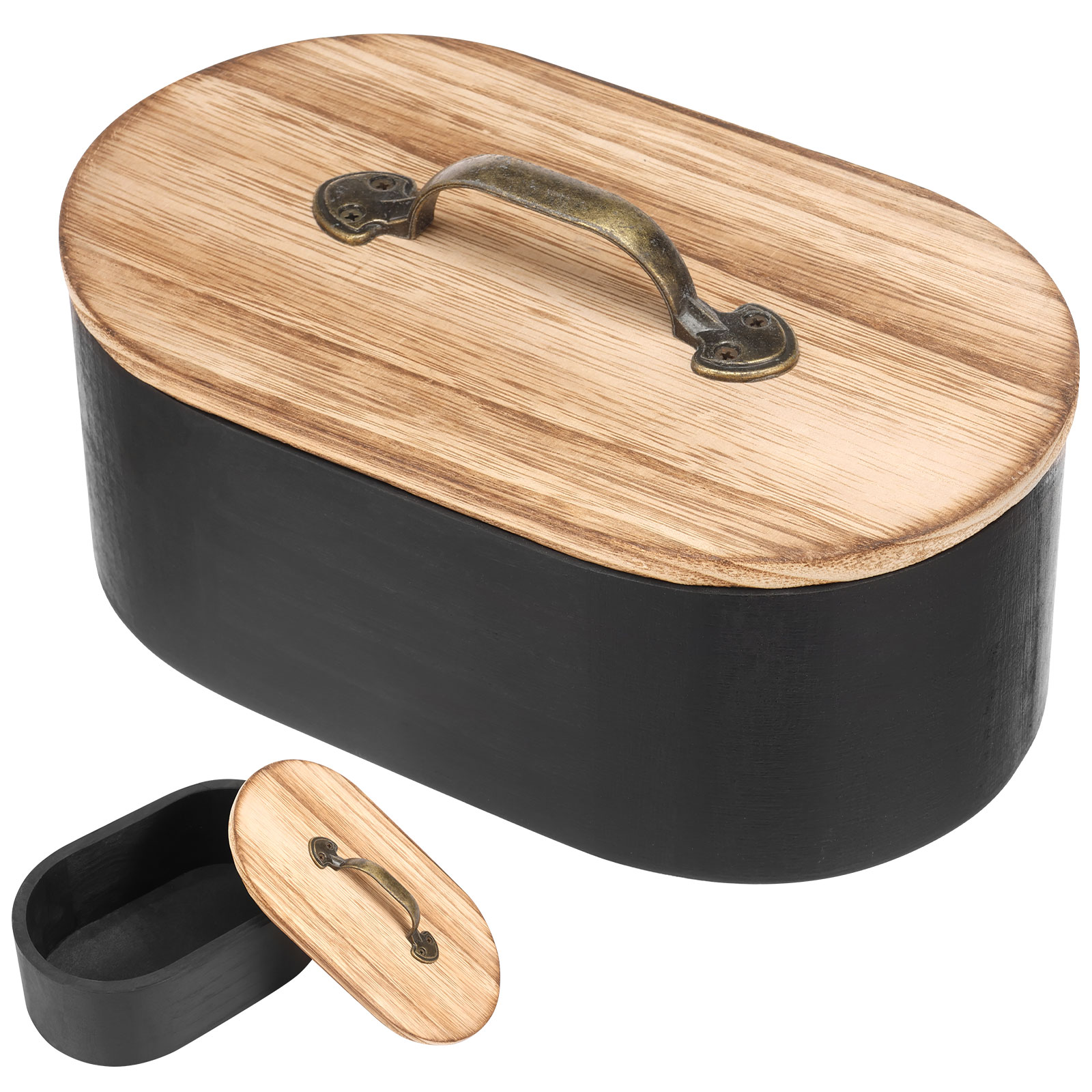 Tampon Holder for Bathroom Farmhouse Bathroom Organizer Oval Wood ...