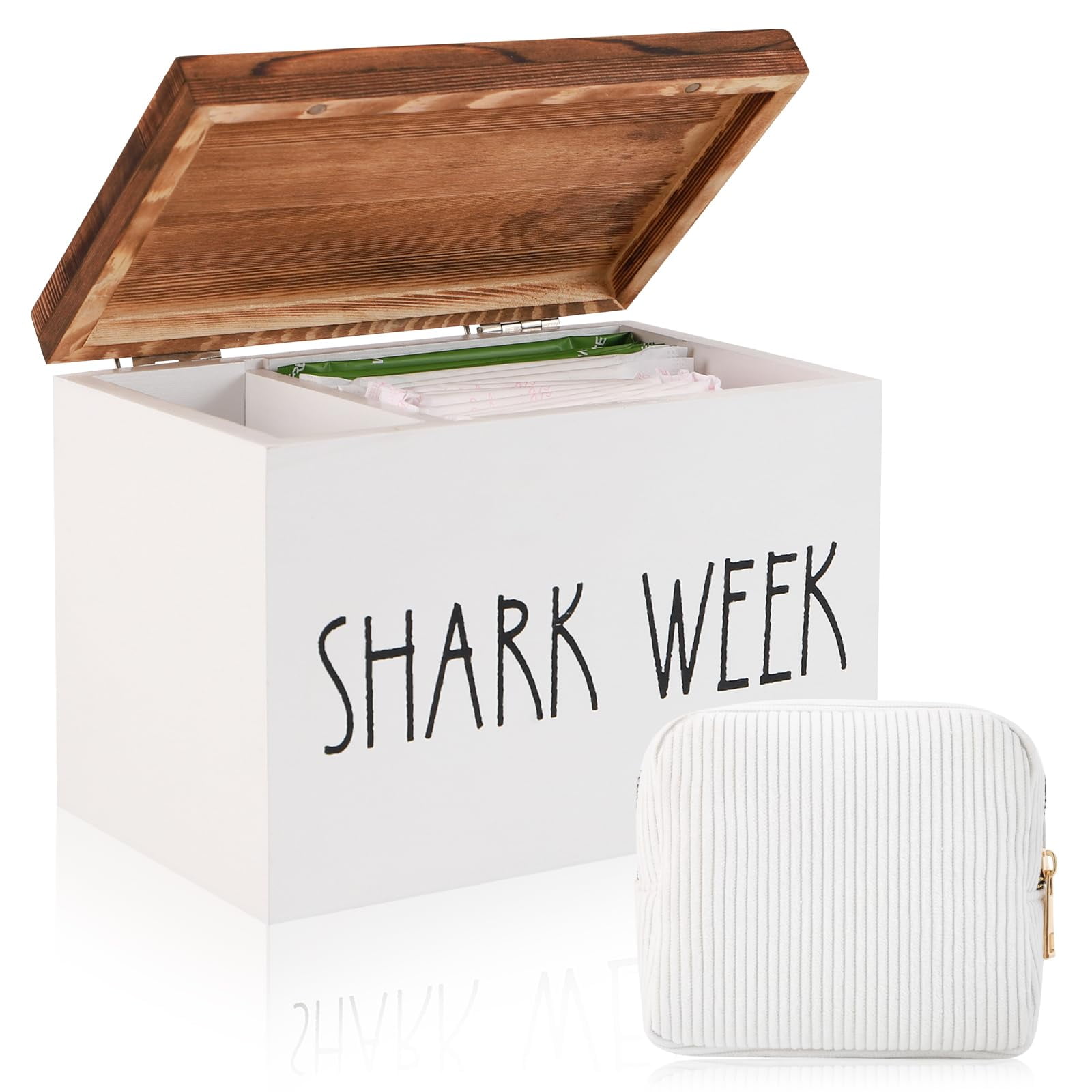 Tampon Holder for Bathroom,Feminine Products Organizer,Shark Week ...