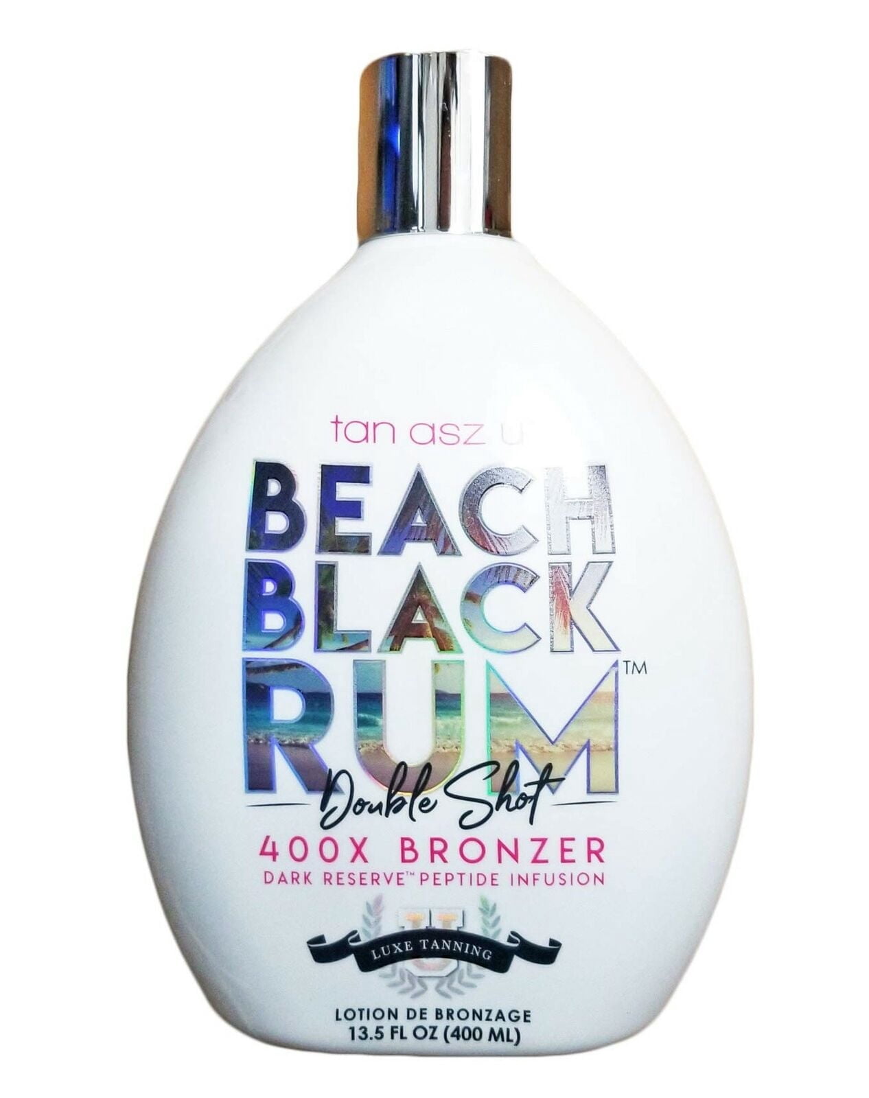 Tan Asz U BEACH BLACK RUM Double Shot 400X Bronzer Tanning Bed Lotion ...