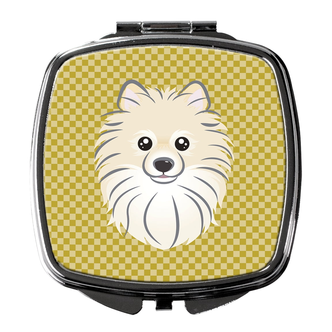 Tan Checkered Pomeranian Compact Mirror - Walmart.com