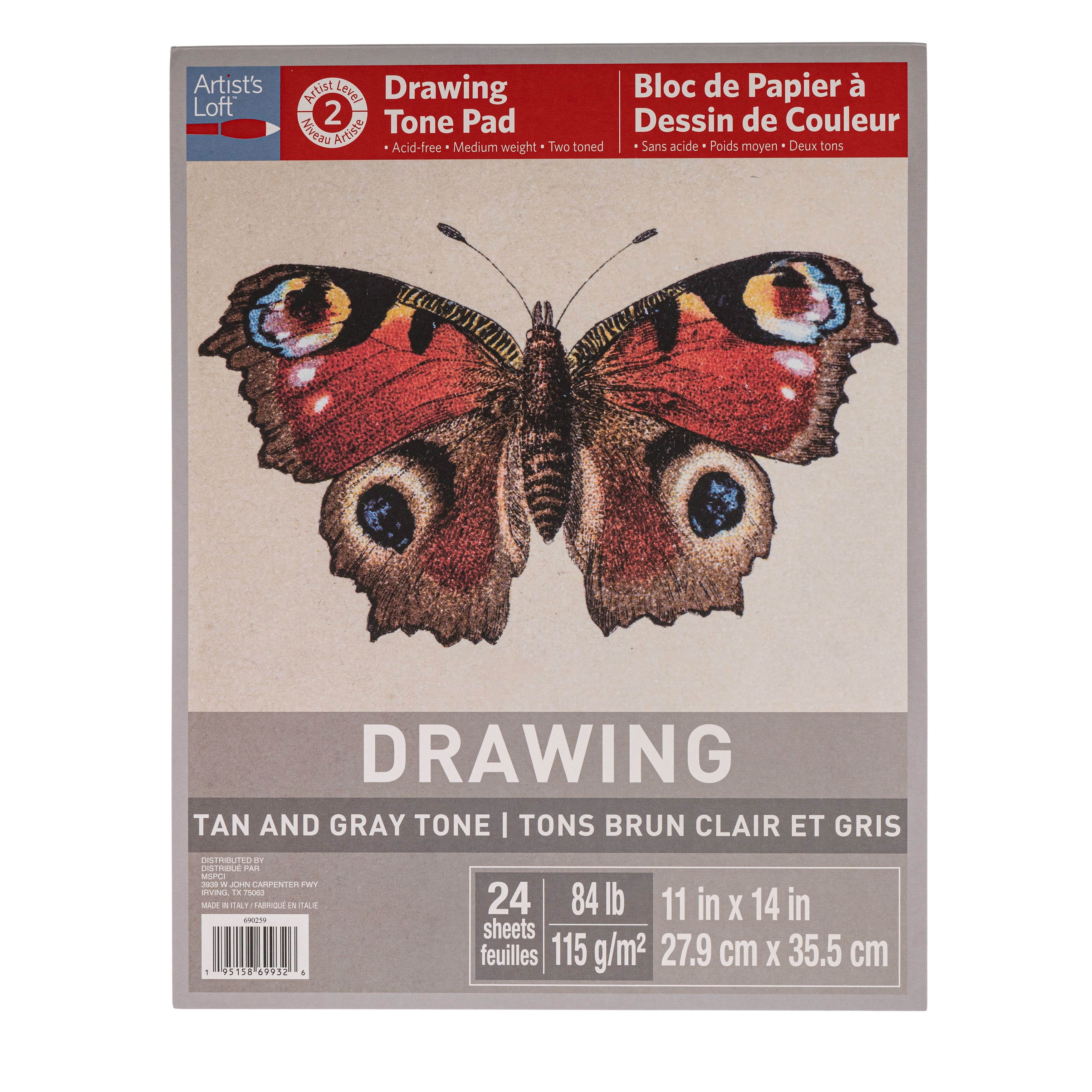 Tan & Gray Tone Drawing Pad by Artist's Loft - 84lb/115gsm - 48 sheets ...