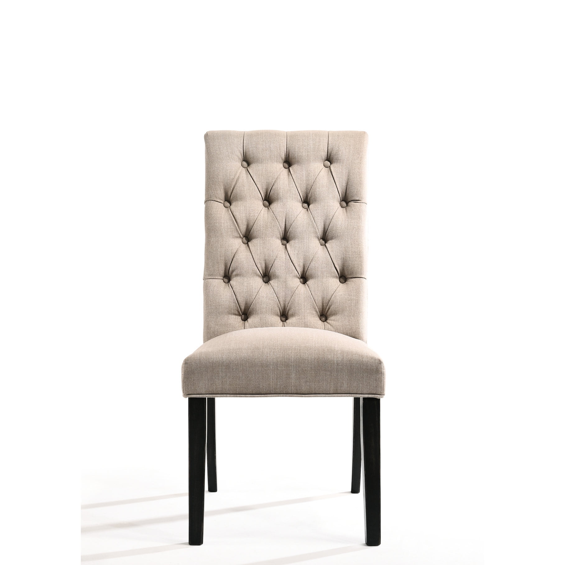 Tan Linen Upholstery, Welt Trim | Comfortable Side Chairs for Home ...