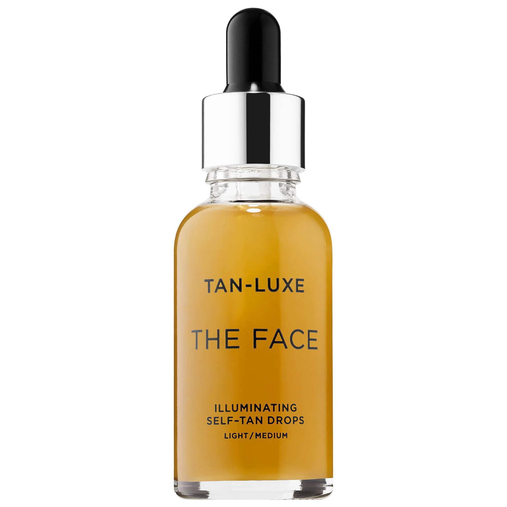 Tan-Luxe The Face Illuminating Self-Tan Drops 30ml Light/Medium Bronzing Formula Self Bronzer ...