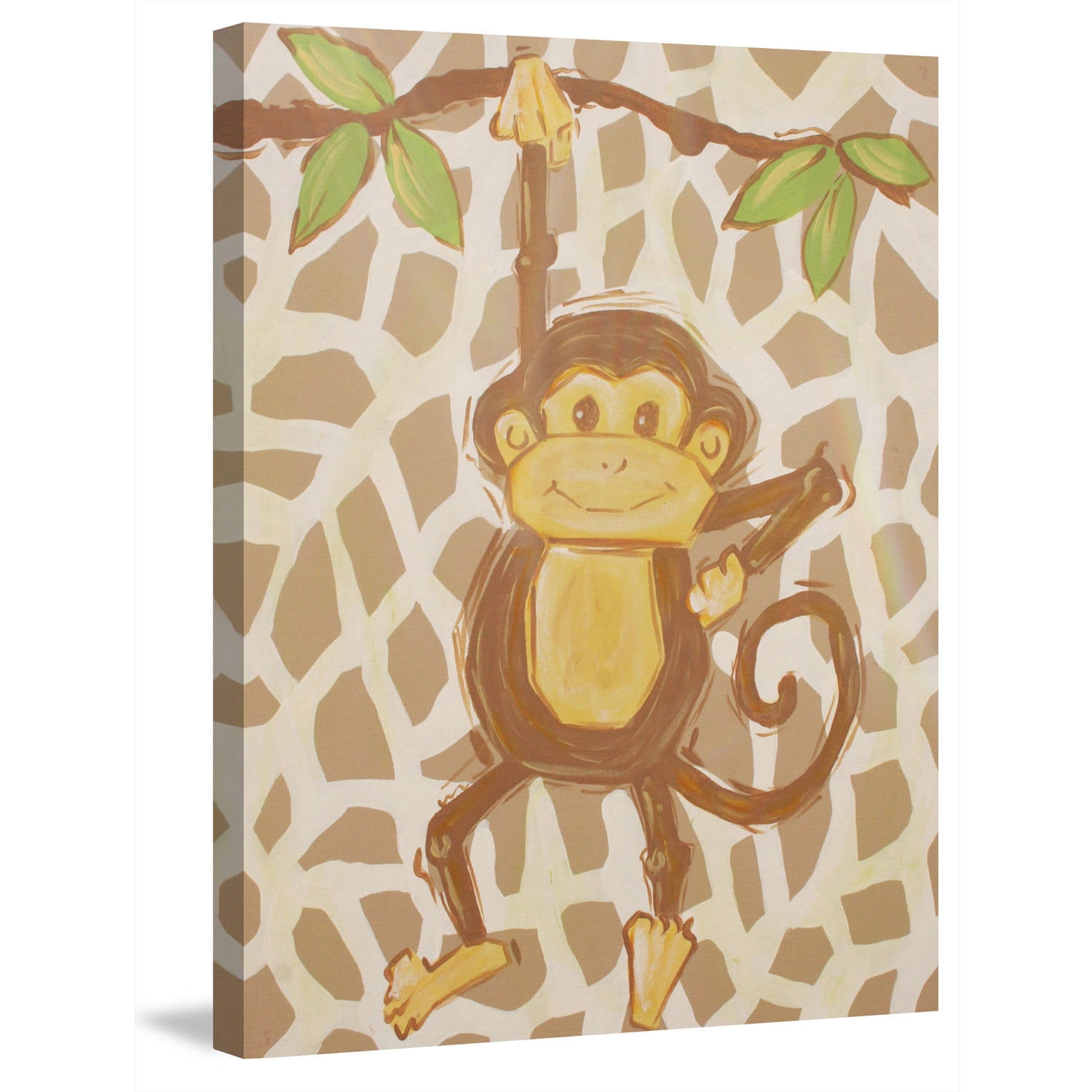 Free Shipping! Marmont Hill Tan Monkey by Reesa Qualia Durable Canvas ...