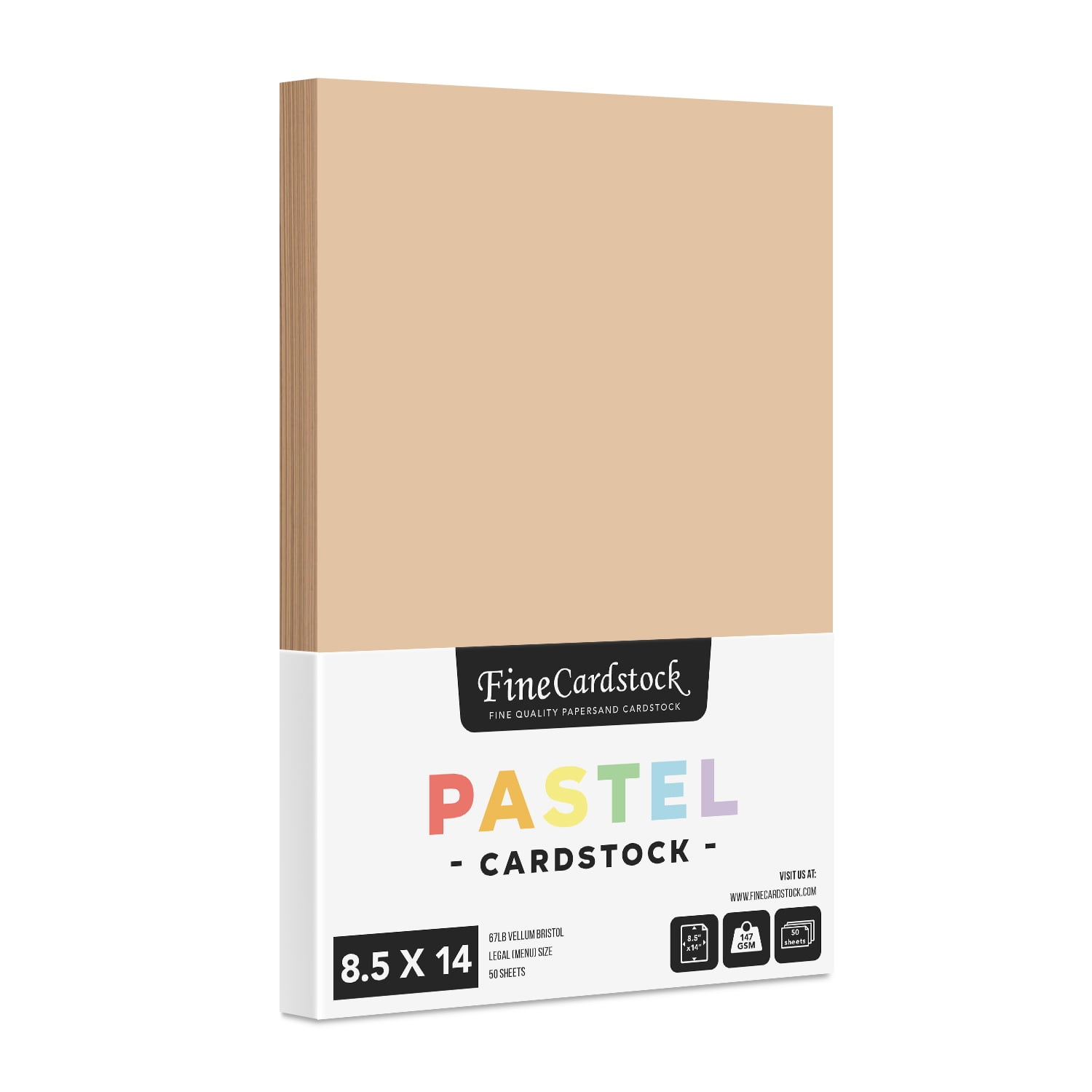 8.5" x 14" Pastel Color Cardstock Paper for Arts and Crafts, School ...