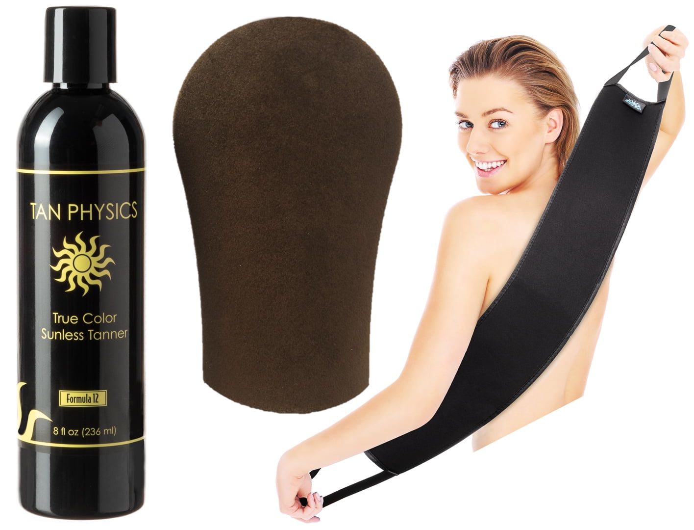 Tan Physics True Color Tanner 8 oz w/ FREE Tanning Mitt and Back ...