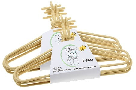 Tan Plastic "Clothes Vine" Hangers (10) Pack - Walmart.com