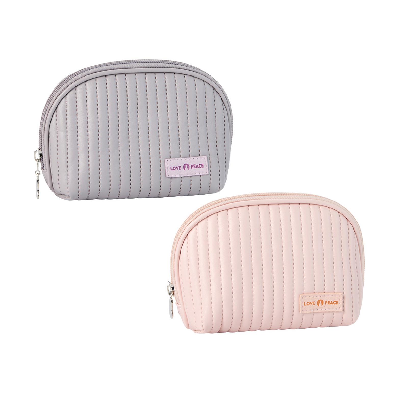 Tan Purse Organizer Clear Makeup Pouches Makeup Bag Scrunch Face ...