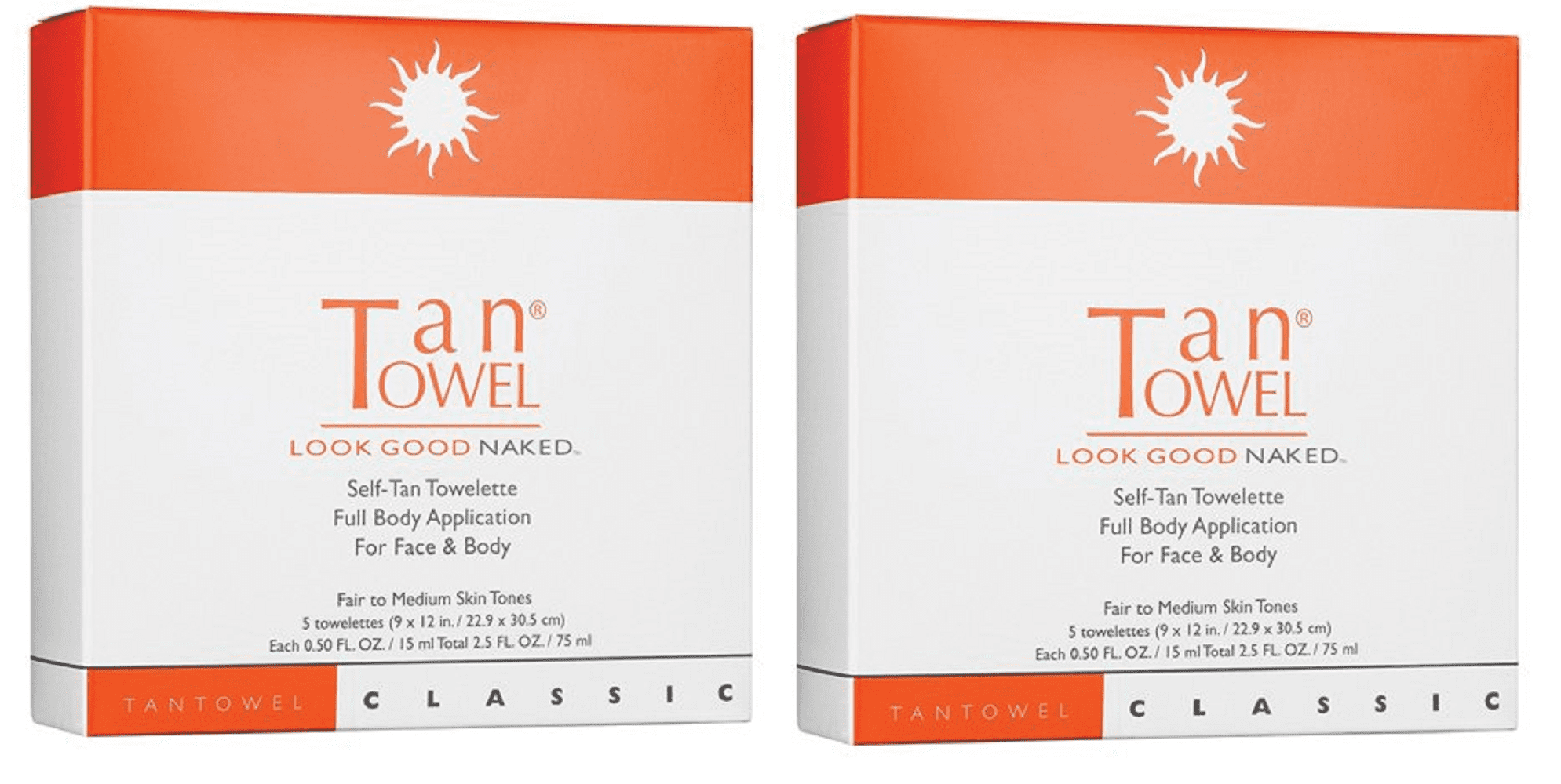 Tan Towel Full Body Classic, Self Tanning Towelettes, Sunless Tanner ...