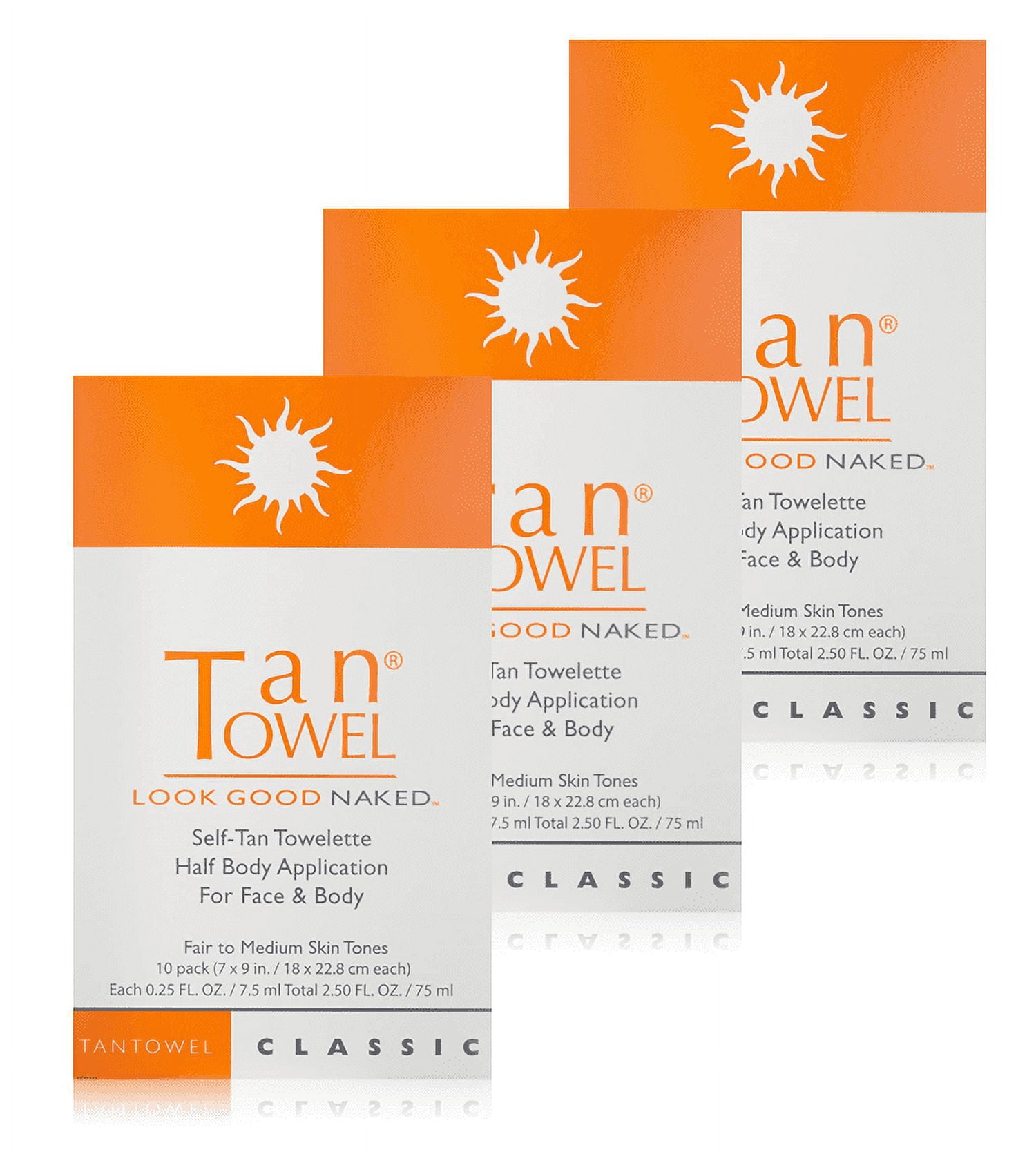 Tan Towel Self Tan Towelette Classic 10 Count (Pack Of 3) - Walmart.com