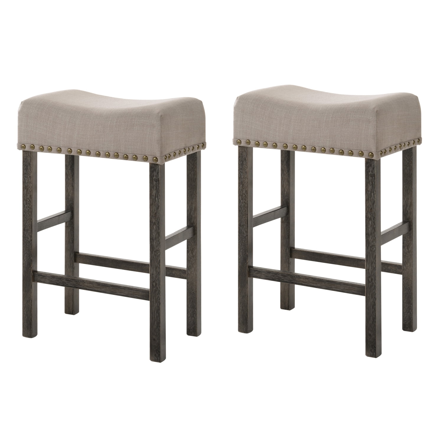 Tan and Weathered Grey Counter Height Stools Set of 2 - Walmart.com
