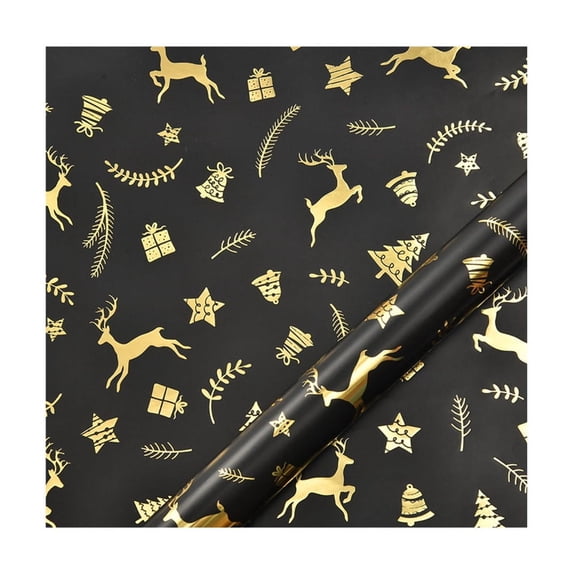 TanSiDing 10pcs Christmas Wrapping Paper Bulk - Premium Thick Kraft ...