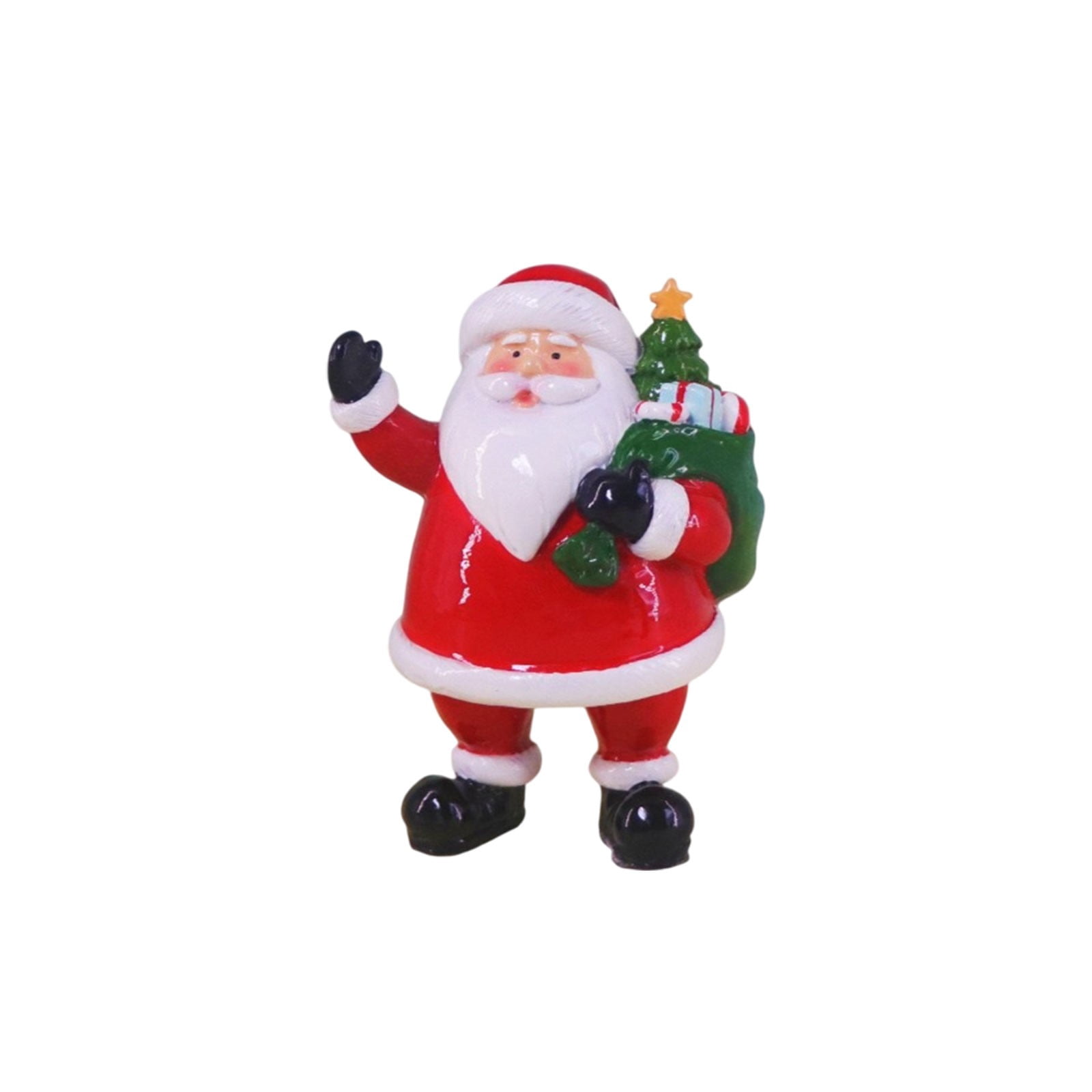 TanSiDing 3pcs Vintage Santa Claus Resin Statue, Handcrafted Christmas ...