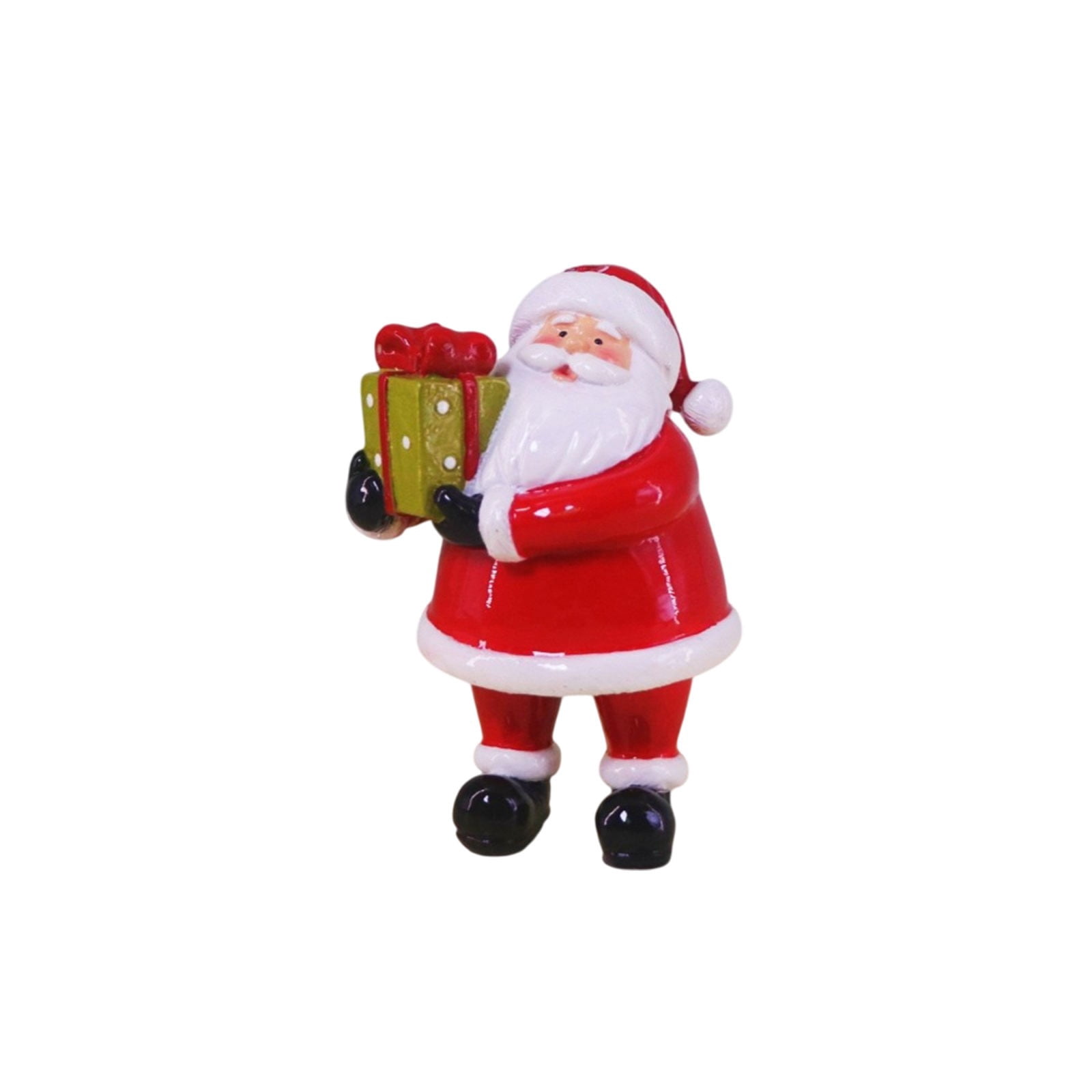 TanSiDing 5pcs Vintage Santa Claus Resin Statue, Handcrafted Christmas ...