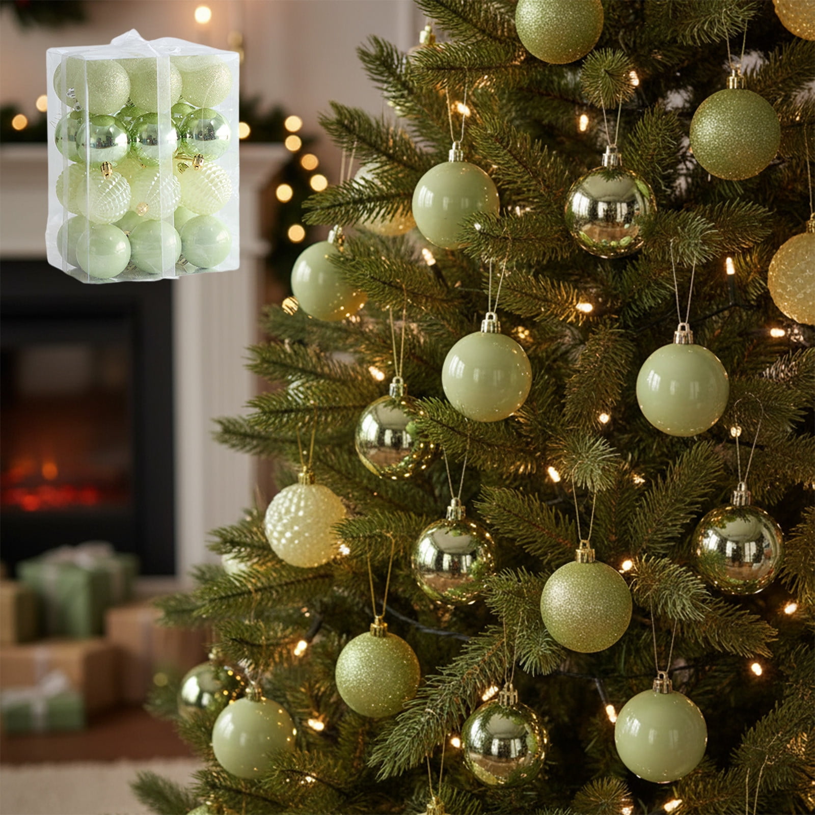TanSiDing 96pcs Christmas Tree Ball Assorted Ornaments Pendants ...