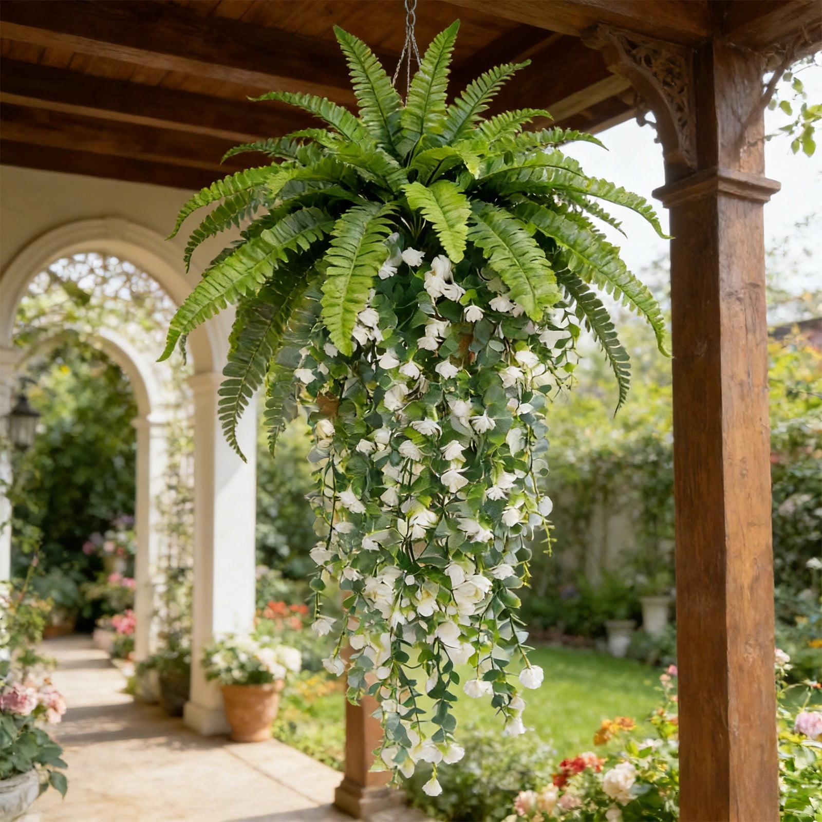 TanSiDing Artificial Hanging Plants Vine Wall Decor Persian Eucalyptus ...