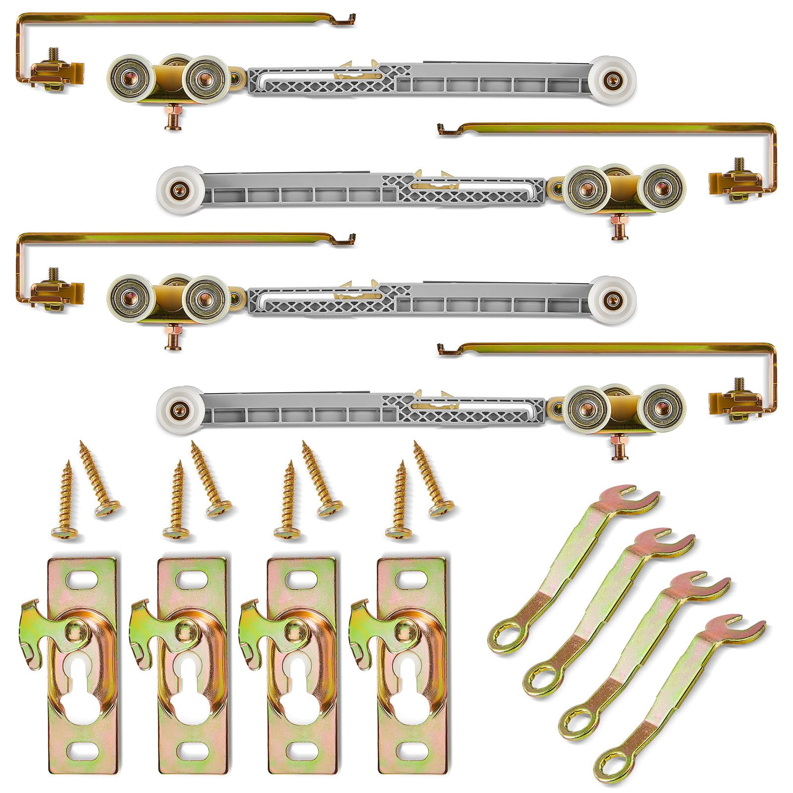 Tandefio 4 Set Sliding Pocket Door Soft Close Hanger Heavy Duty ...