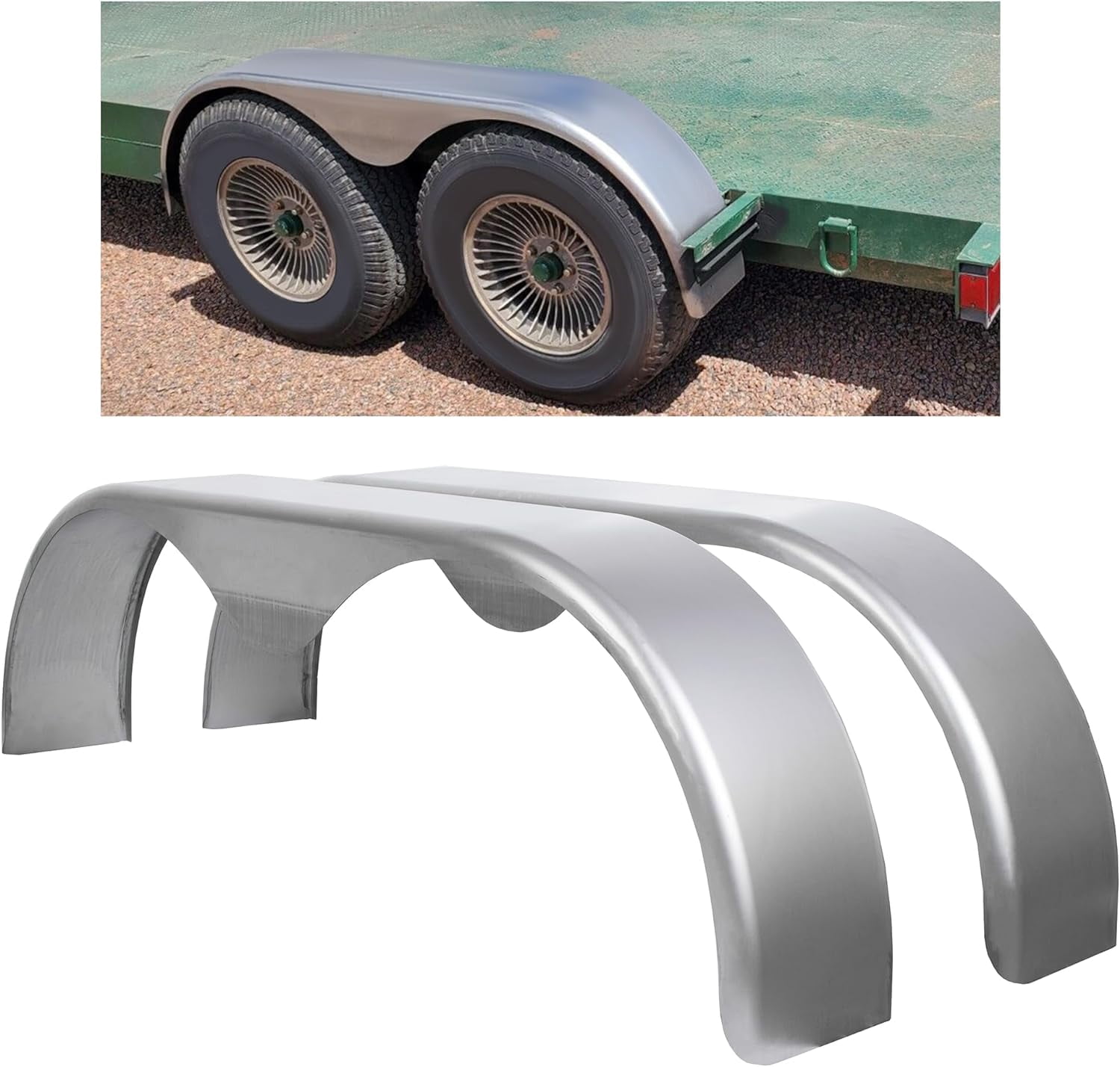 Tandem Round Trailer Fenders Compatible with 13 Inch To 15 Inch Wheels ...