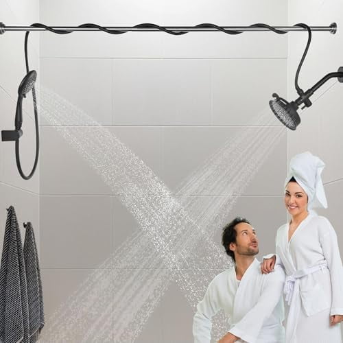 Tandem Shower for Couples, High Pressure Dual Shower for Couples with 5 Spray Modes Double ...