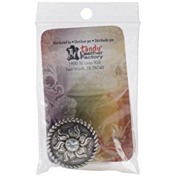 Tandy Leather Factory Crystal Flower Concho with Screw, 1-Inch ...