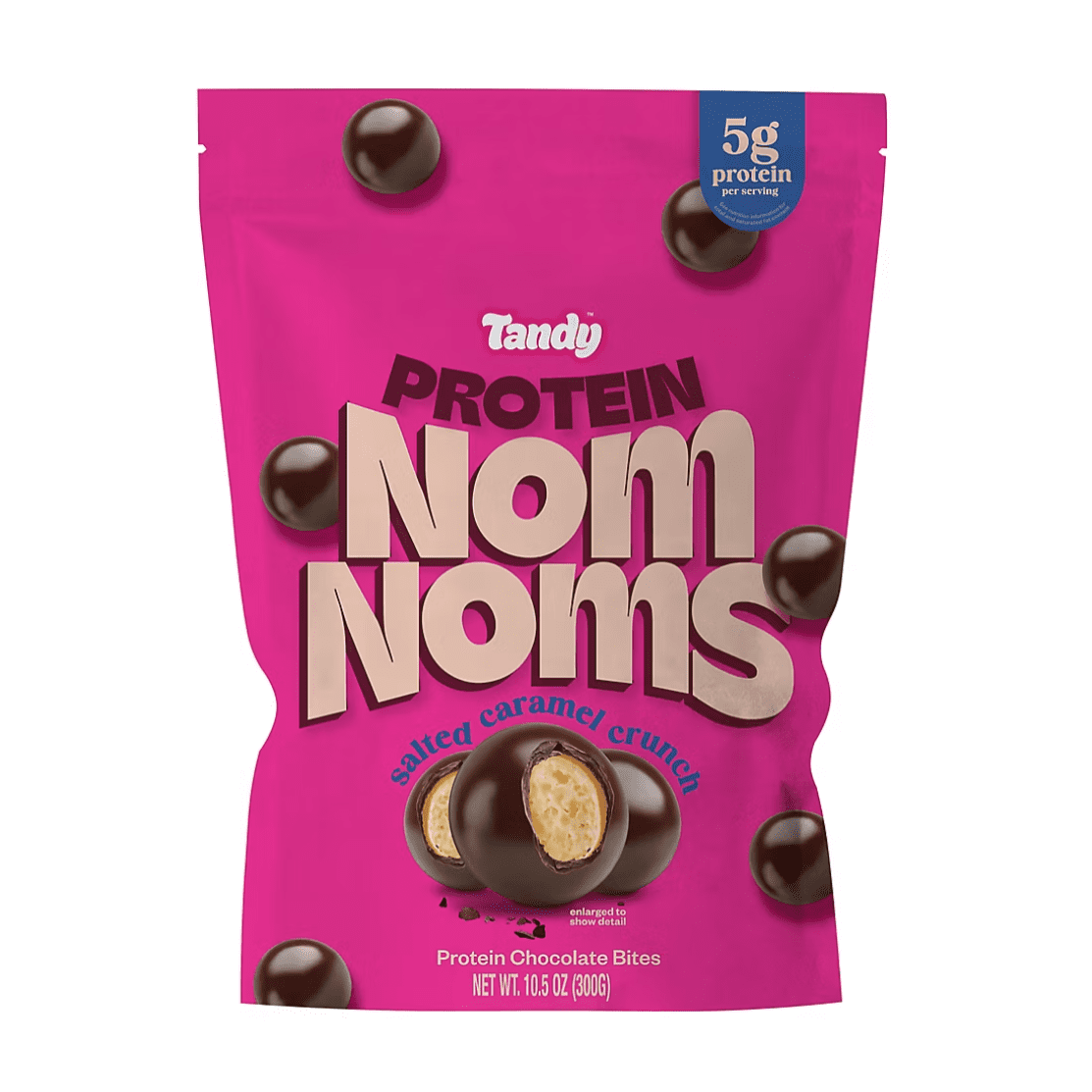 Tandy Nomnoms Salted Caramel Crunch Protein Chocolate Bites, 5g Protein ...