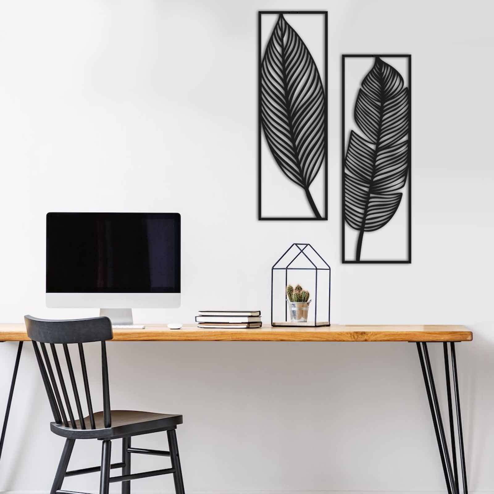 Tanelorn , Leavy - Black Decorative Metal Wall Accessory - Walmart.com