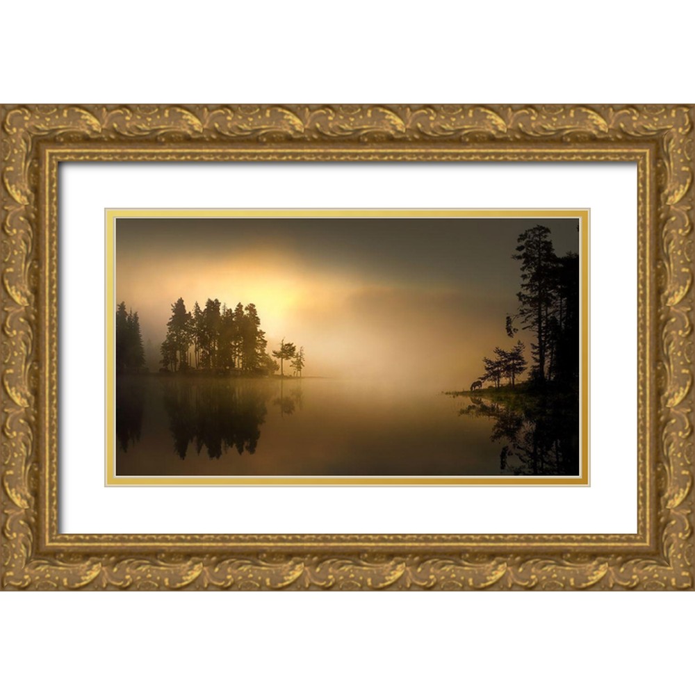Tanev, Todor 24x15 Gold Ornate Wood Framed with Double Matting Museum ...
