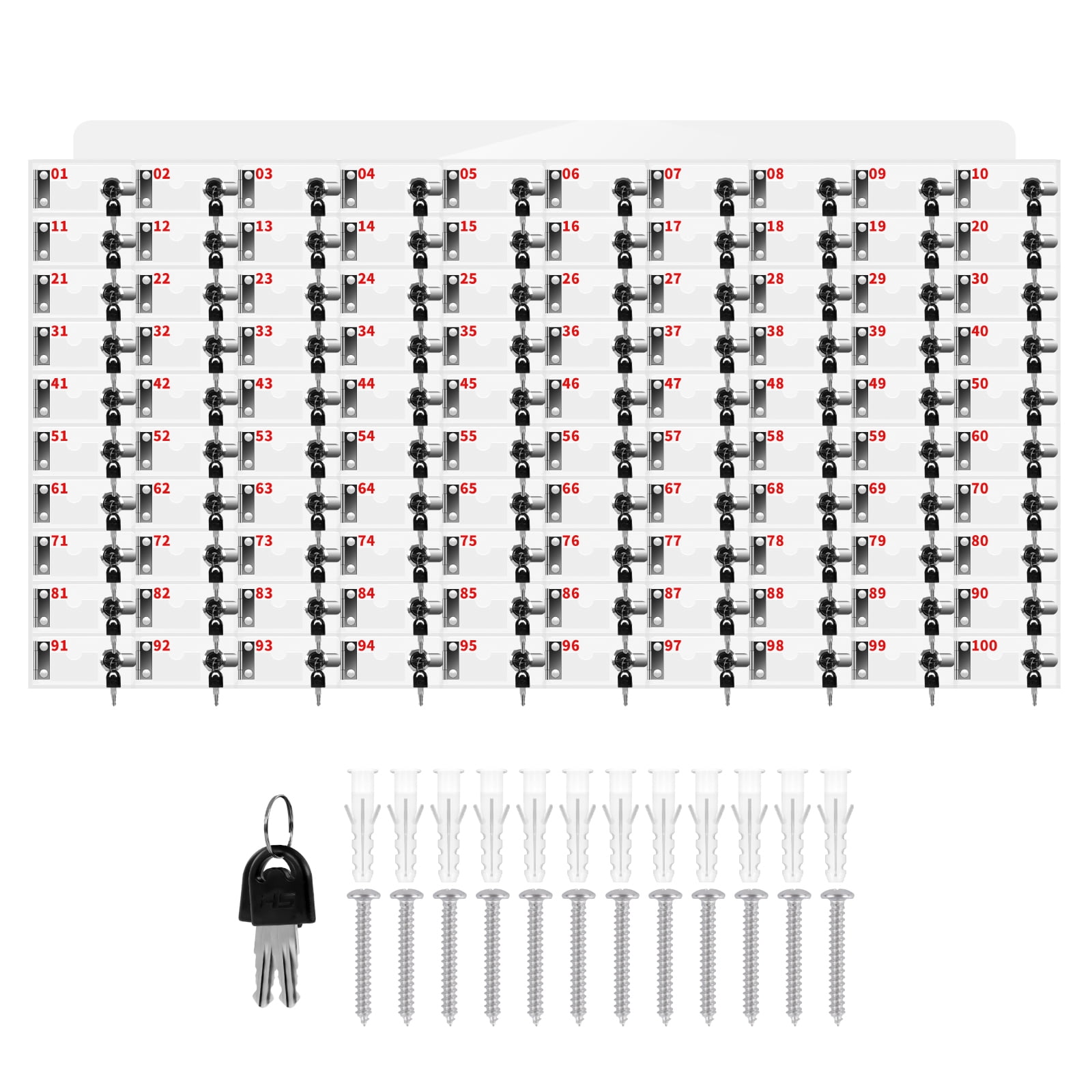 Tanfengu 100 Slots Cell Phone Locker, Acrylic Transparent Cell Phone ...