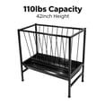 Tanfengu 110 Lbs Load-bearing Goat Feeder, Black Galvanized Livestock ...